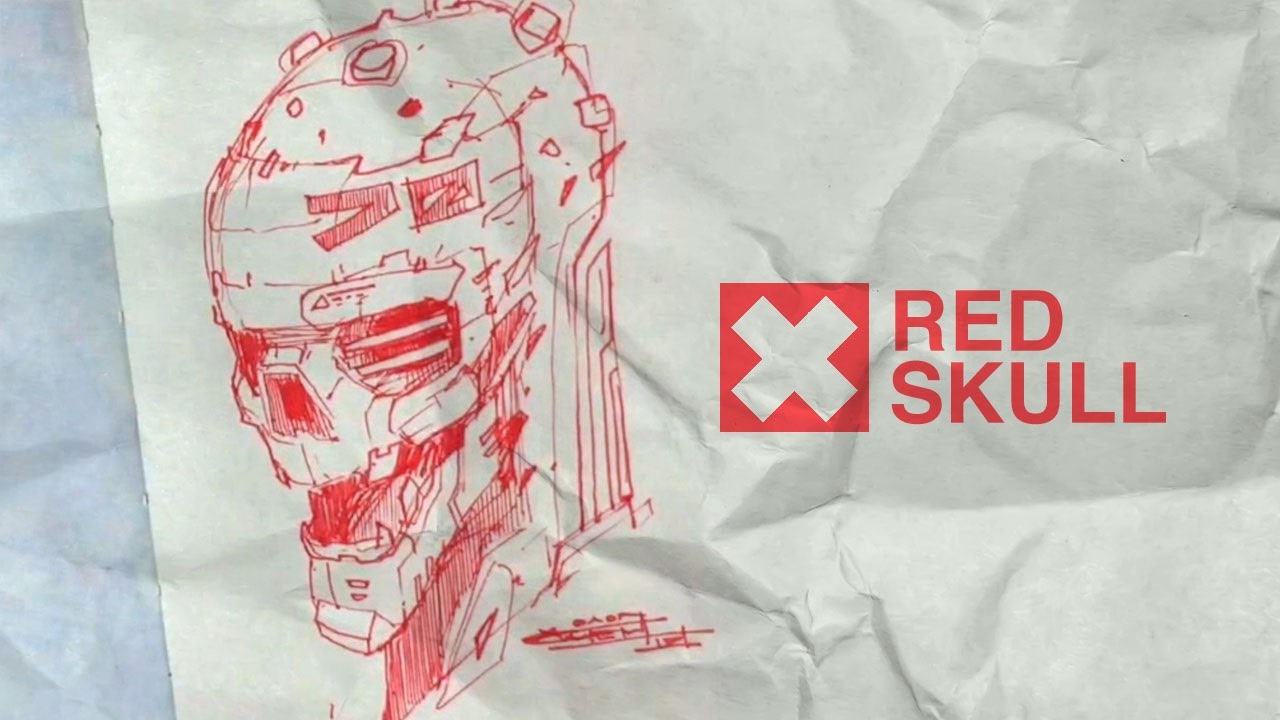 Red Skull Drawing (Speed Art) - YouTube