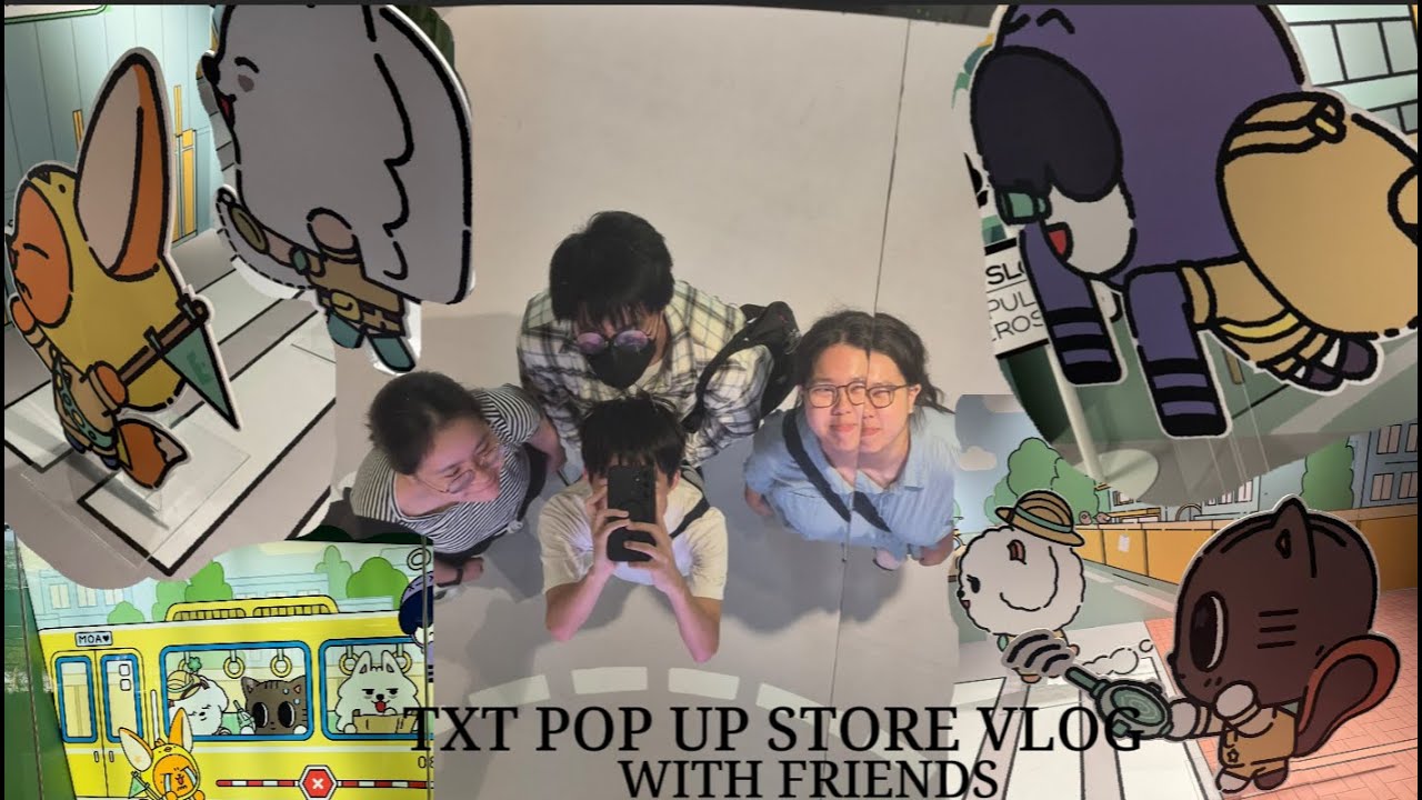 TXT Pop Up Store Impromptu Vlog + Album buying(So much money spent ...