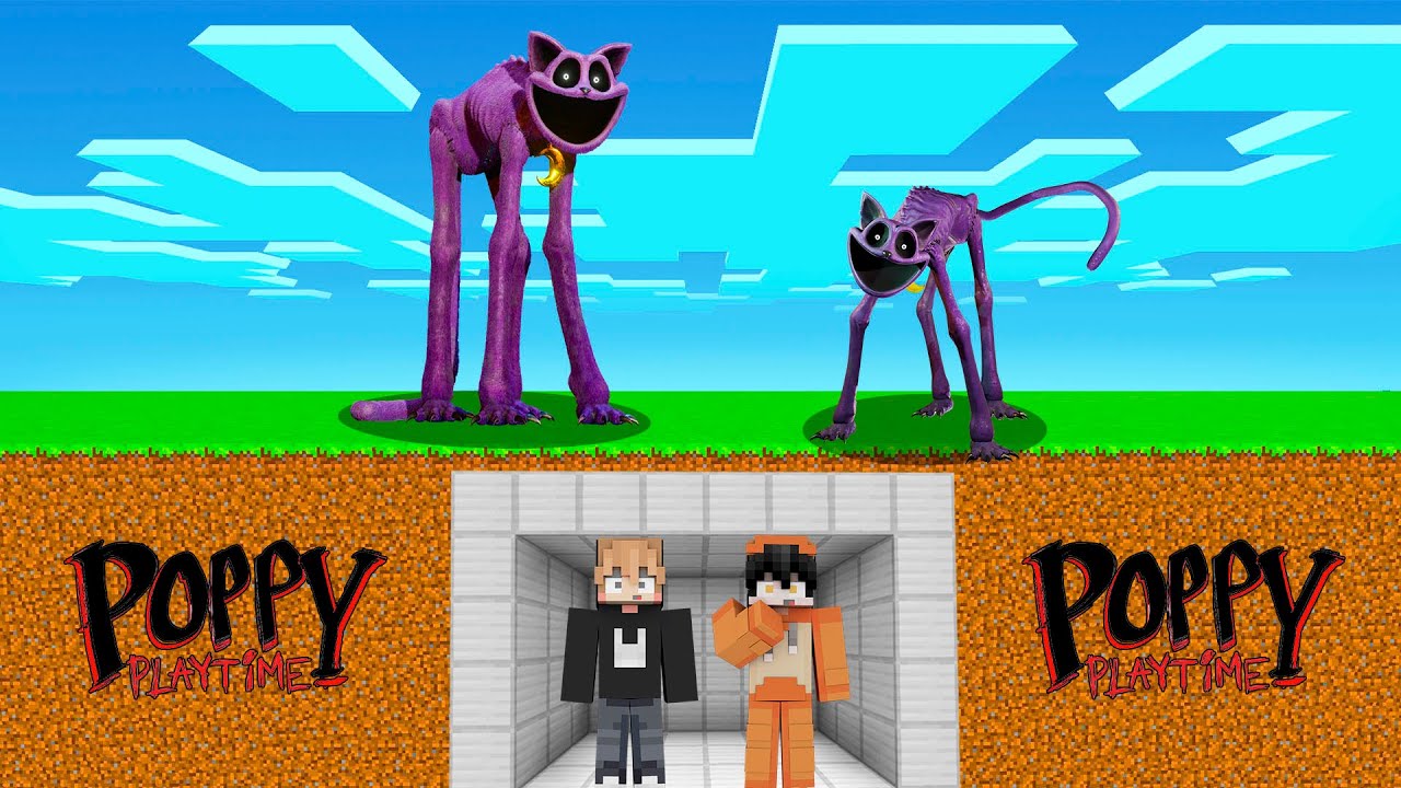 MONSTER CATNAP VS BUNKER PERTAHANAN PALING AMAN DI MINECRAFT!! - YouTube