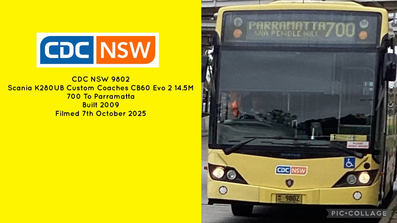 CDC NSW (9802) Scania K280UB Custom Coaches CB60 Evo 2 14.5M 700 To ...