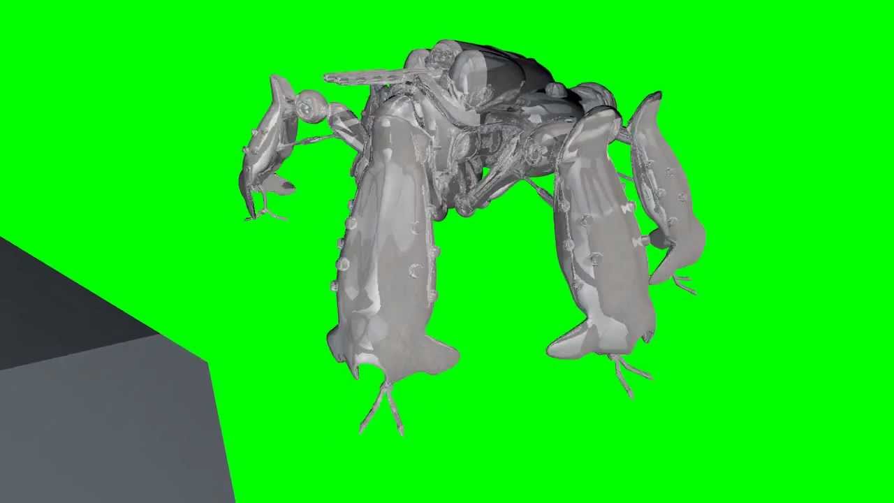 spider Terminator 3d model figure rig test free3dmodel green screen ...
