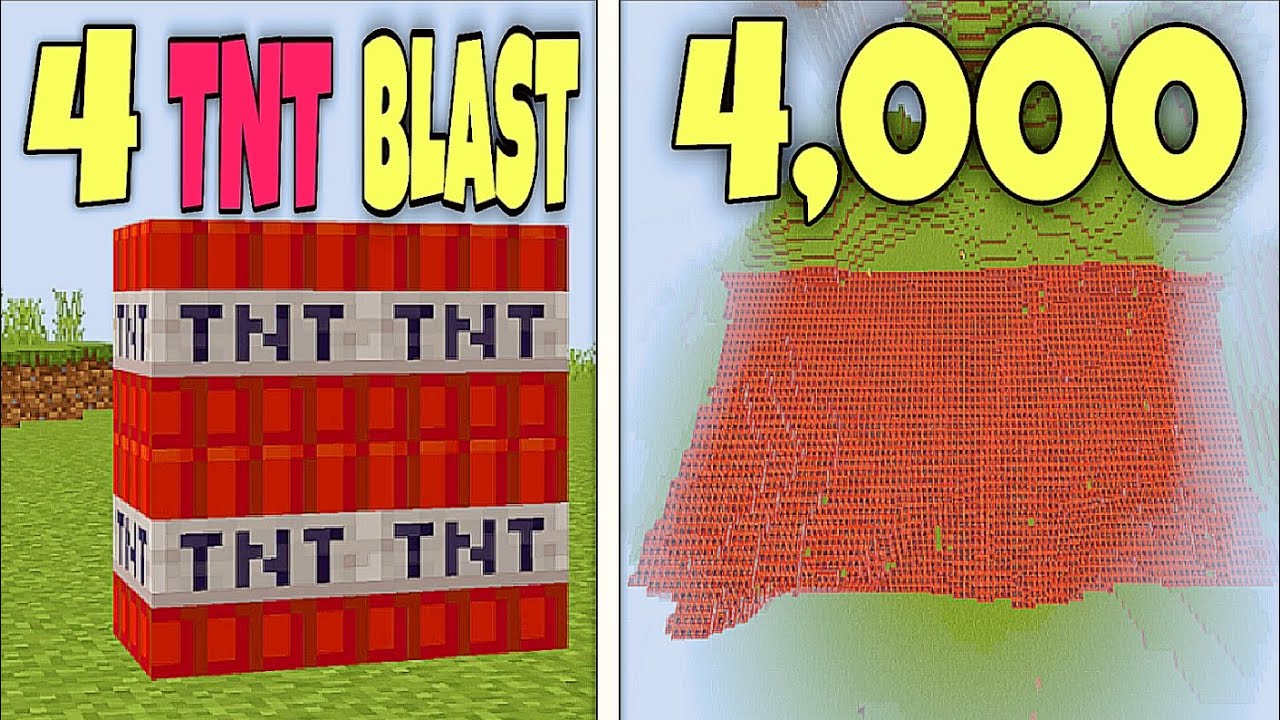 Epic 4,000 Tnt Biggest Blast Build-up Minecraft Hacks - YouTube