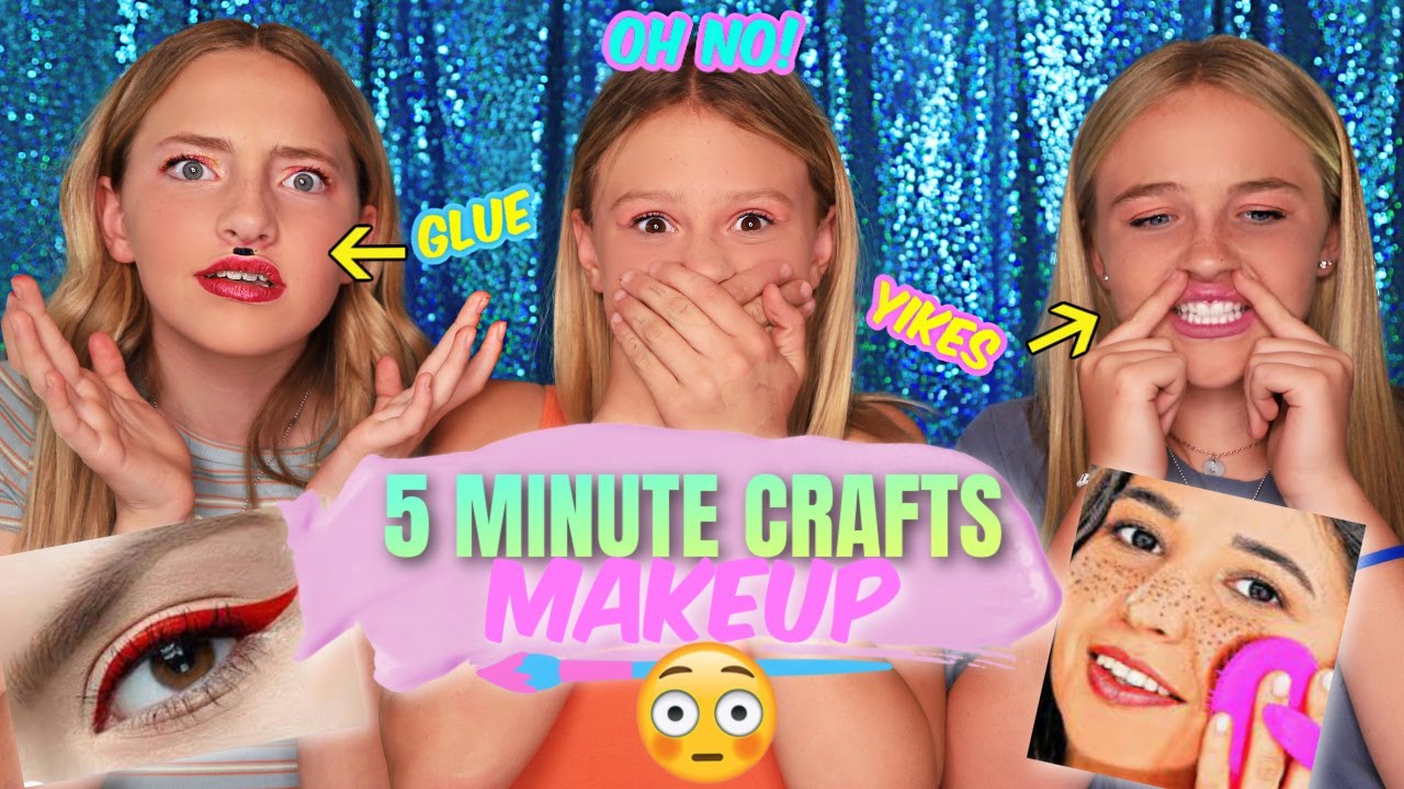 Testing VIRAL 5 Minute Crafts Makeup Hacks! YIKES! - YouTube