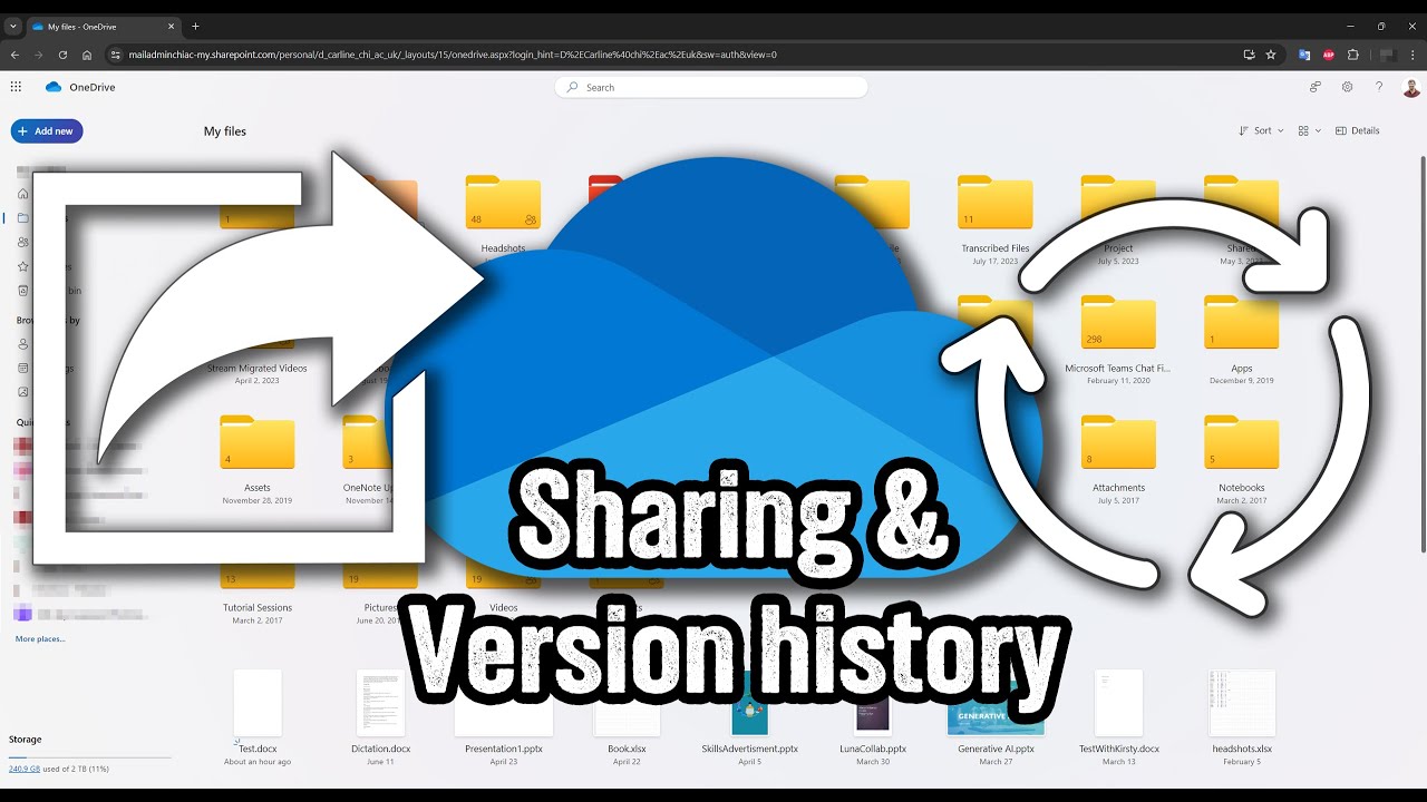 Sharing & Version History - Microsoft OneDrive - YouTube