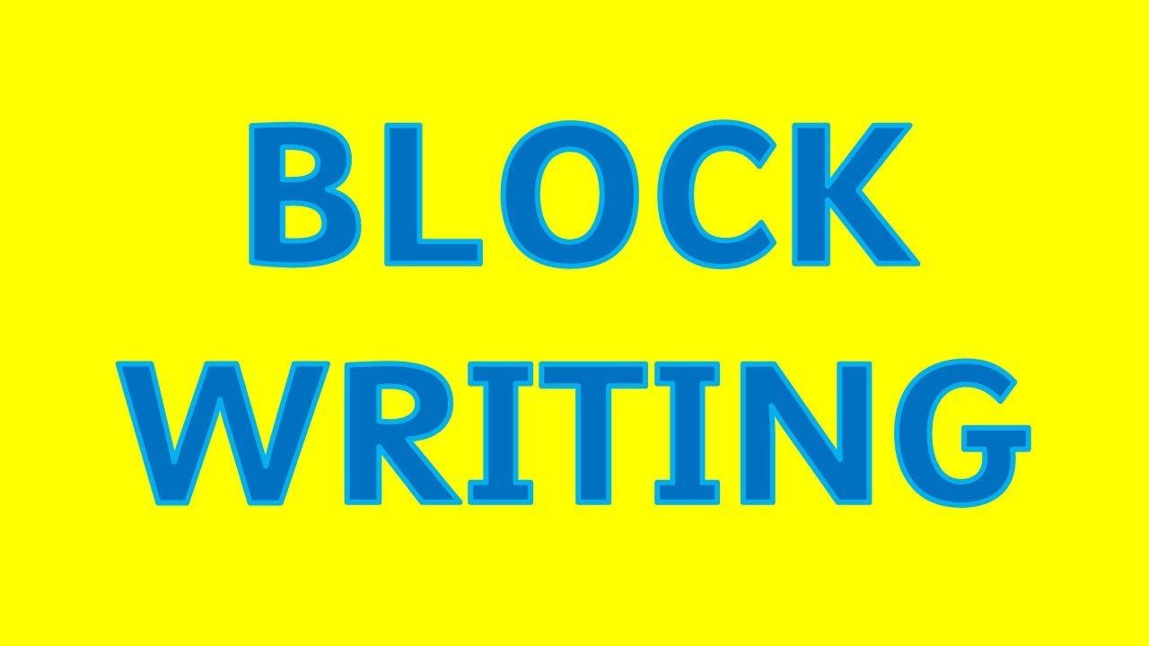 Using Block Writing - Art Activity - YouTube