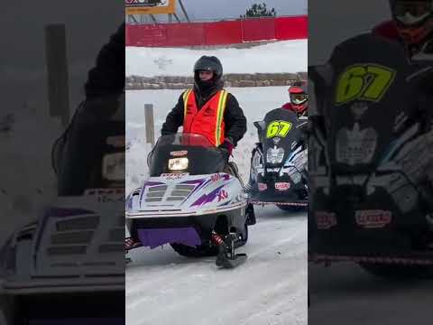 CRAZY Snowmobile Race! - YouTube