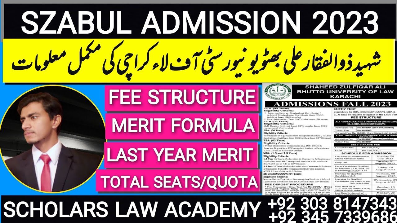 SZABUL Admission 2023 | How To Apply In Szabul | LLB from Szabul ...