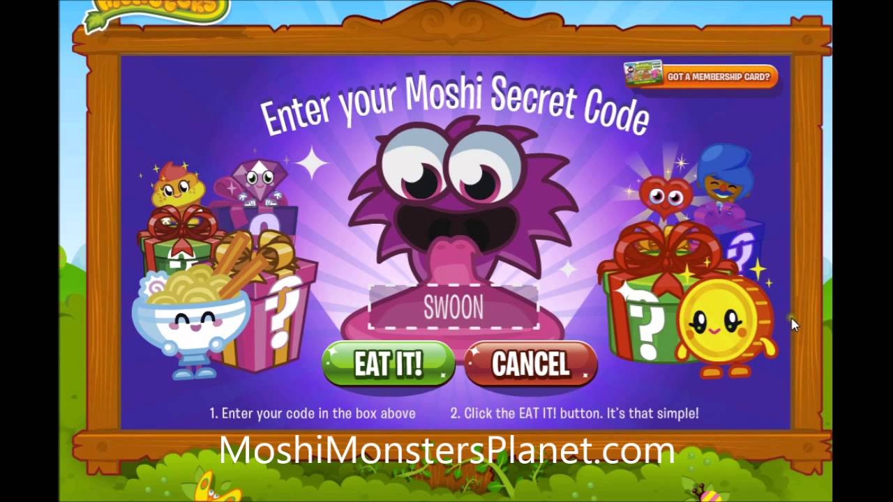 Moshi Monsters Codes Freebie Friday - Week 7 - YouTube