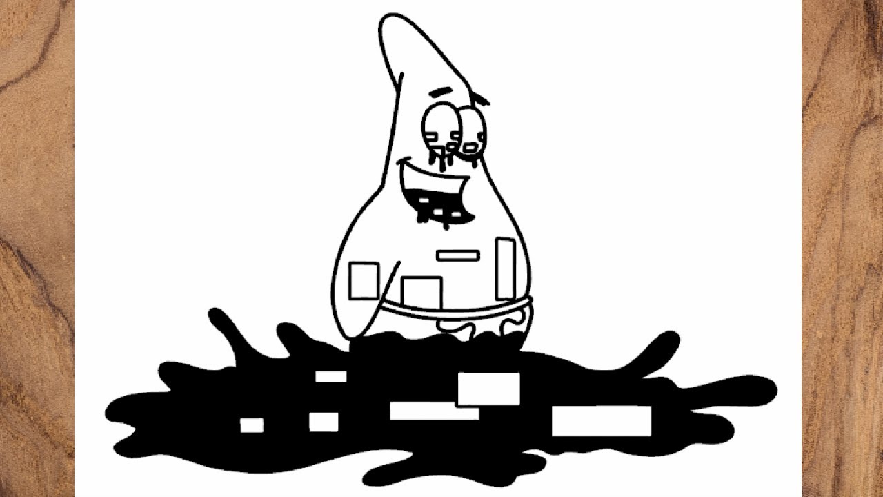 How to draw corrupted Patrick Star fnf Friday Night Funkin step by step ...