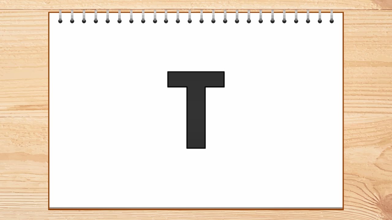 T Harfi Nasıl Çizilir? - T Harfi Boyama - YouTube