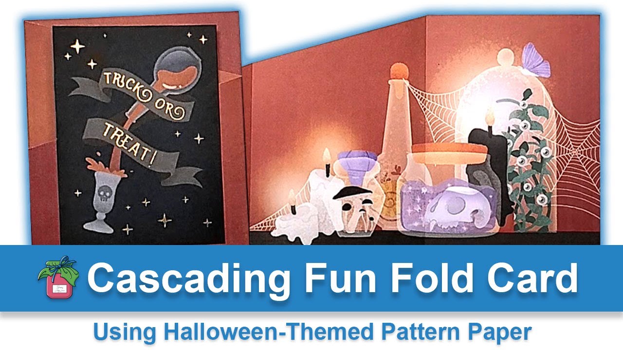 Cascading Fun Fold Halloween Card - YouTube
