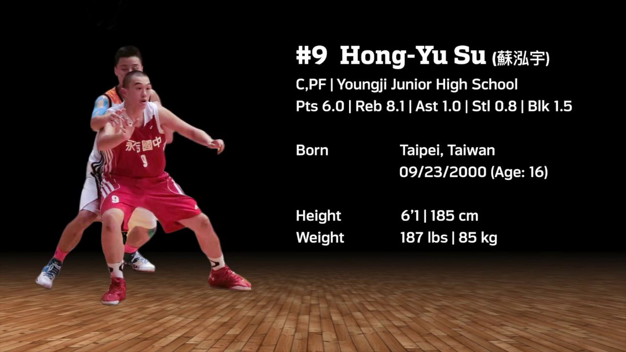 #9 Hong Yu Su (蘇泓宇)｜Class: 2019｜國三｜6'1 (185cm)｜187 lbs (85kg)｜永吉國中｜PF ...