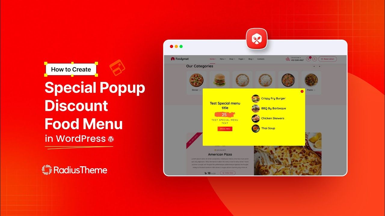 Create a Special Discount Popup Food Menu for Your Restaurant Website! - YouTube