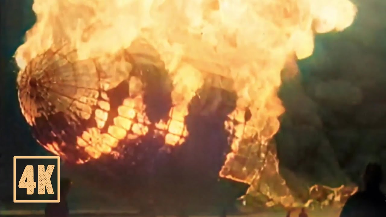 Hindenburg Zeppelin disaster colorized footage [4K, 60fps] - YouTube
