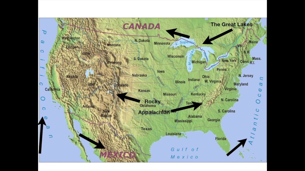 USA Geography | Geography Relief - YouTube