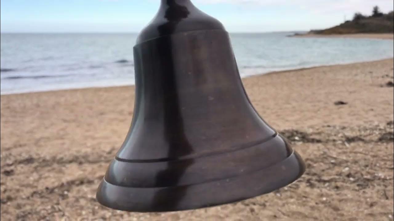 0908 Колокольчик с деревянной ручкой, античное покрытие, диаметром 11 ...