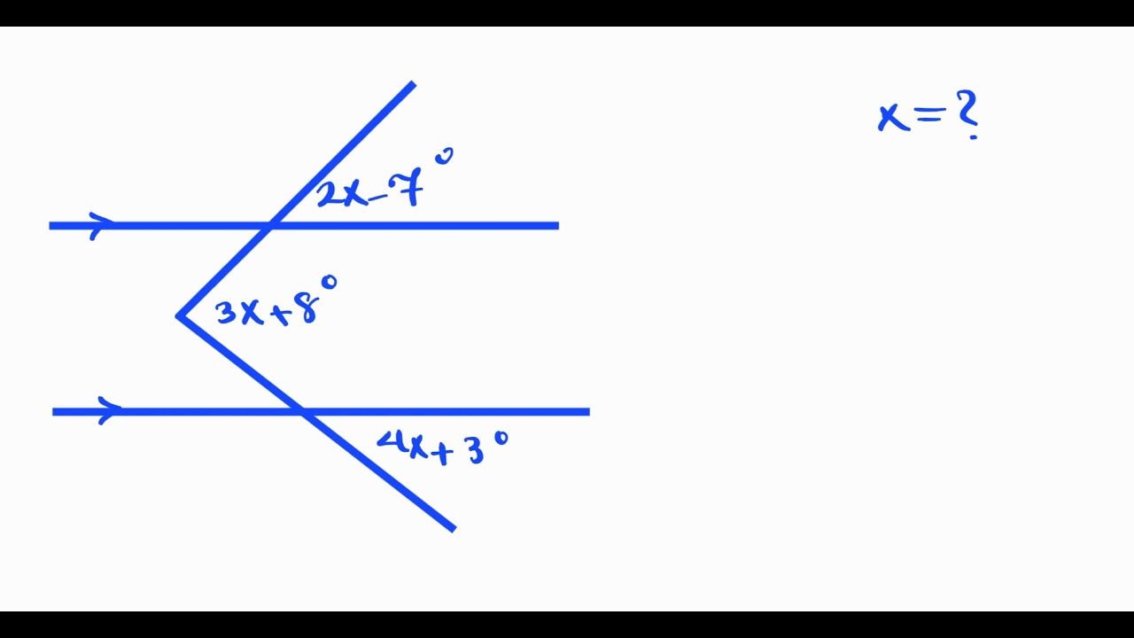 Find Angle X | Transversal & Parallel Lines | Interior, Exterior ...