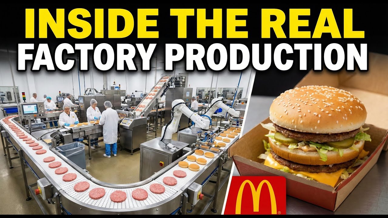 McDonald’s Burger Assembly Process – Inside the Real Factory Production ...