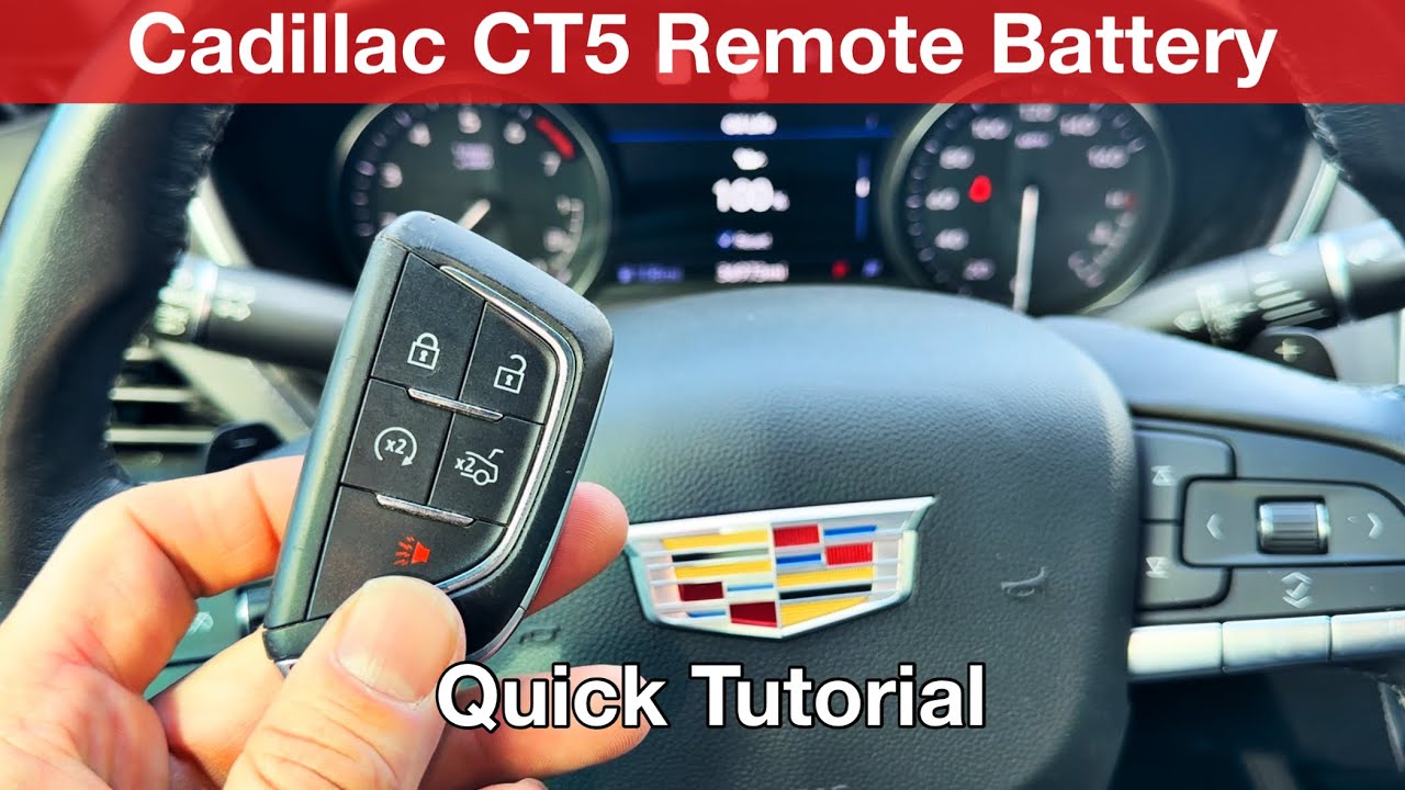 2020 - 2024 Cadillac CT5 remote key battery replacement / ct4 - YouTube