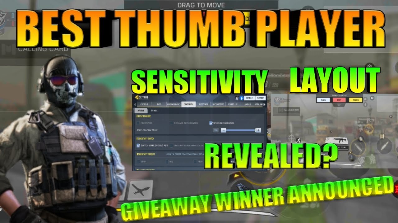 BEST CODM THUMB PLAYER LAYOUT|BEST SENSITIVITY|BEST THUMB PLAYER ...