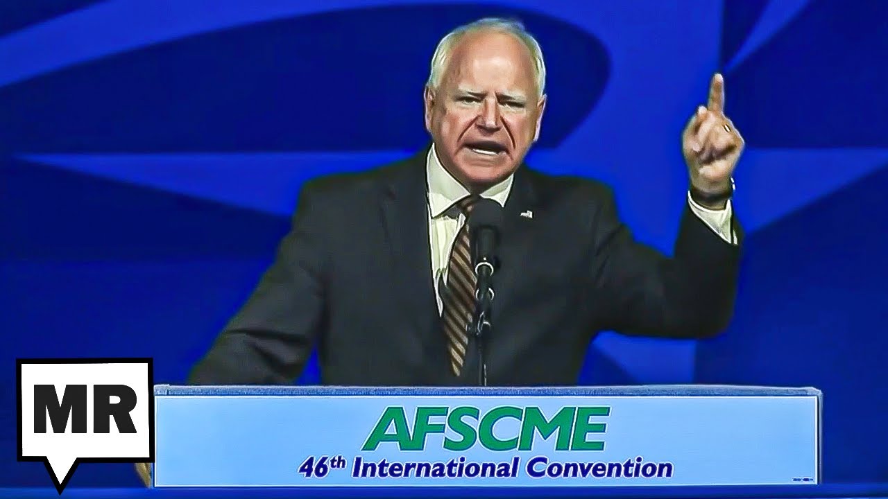 Walz Delivers Solid Pro-Union Messaging To AFSCME Convention - YouTube