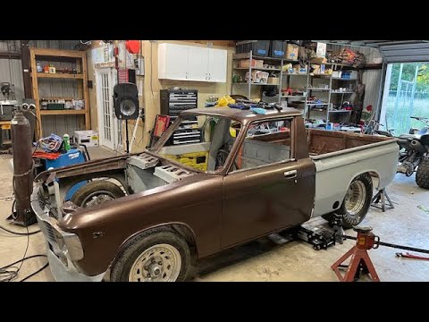 Chevy Luv drag truck build - YouTube