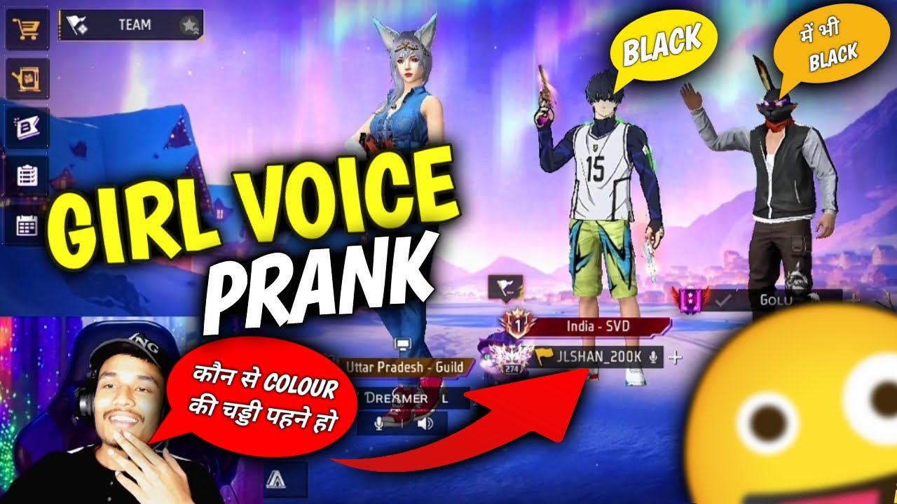 Shocking Girl Voice Prank on top 1 region player 🤣 - YouTube
