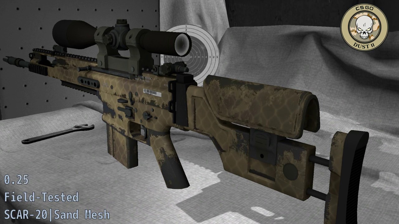 SCAR-20 | Sand Mesh - Wear and Float - YouTube
