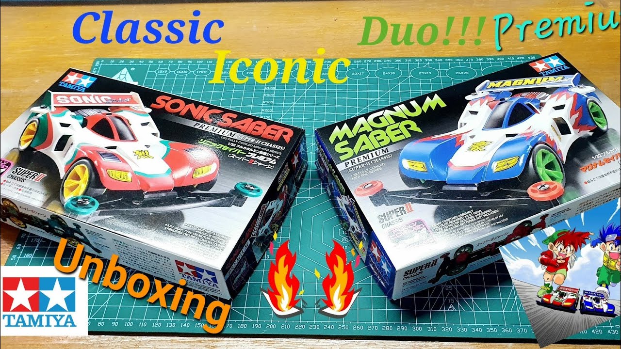 Unboxing Tamiya Sonic and Magnum saber Premium classic Duo - YouTube