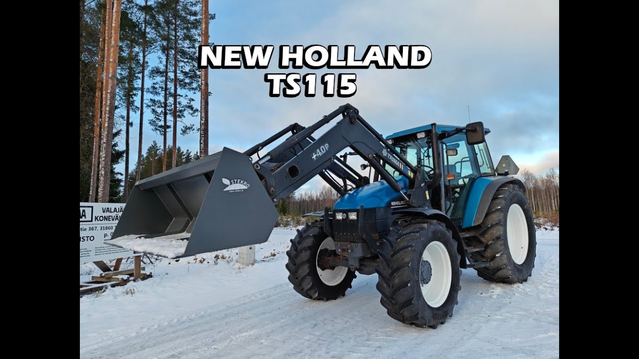 New Holland TS115 etukuormaajalla - YouTube