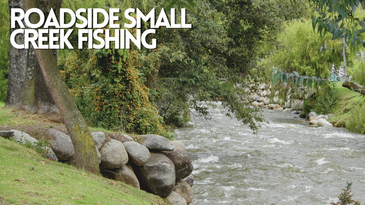 Roadside Small Creek Fishing For Clear Water Bass - YouTube