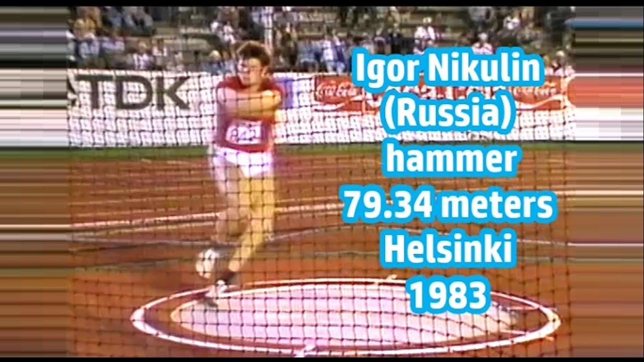 Igor Nikulin (Russia) hammer (5th att) 79.34 meters Helsinki 1983 - YouTube