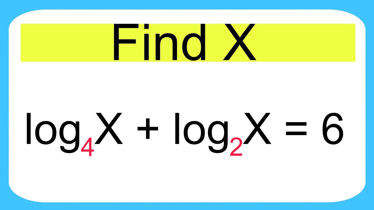 A Nice Logarithmic Expression | Simplify to find the value of X? - YouTube