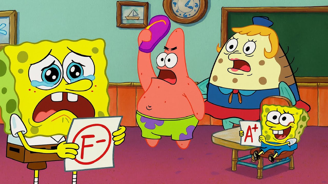 Poor Spongebob Got Bad Grades?? - Spongebob Funny Animation - YouTube