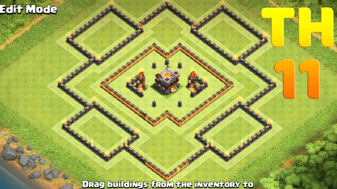 Town Hall 11 Trophy/Defense Base for Trophy Push Legnd - Clash of Clans ...