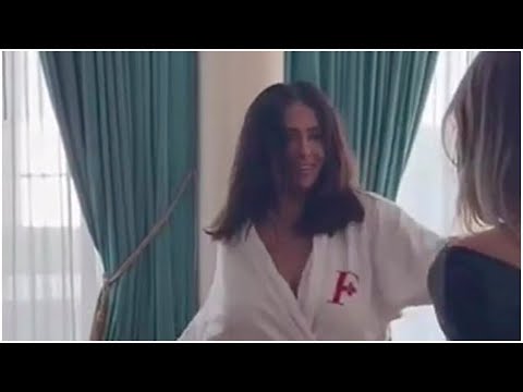 Salma Hayek Suffers Wardrobe Malfunction While Dancing In Her Bathrobe In New Video: Watch
