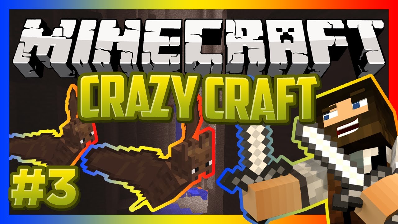 Minecraft Crazy Craft! Modded Survival (Ore Spawn Mod) Ep.3 "IM A BAT ...