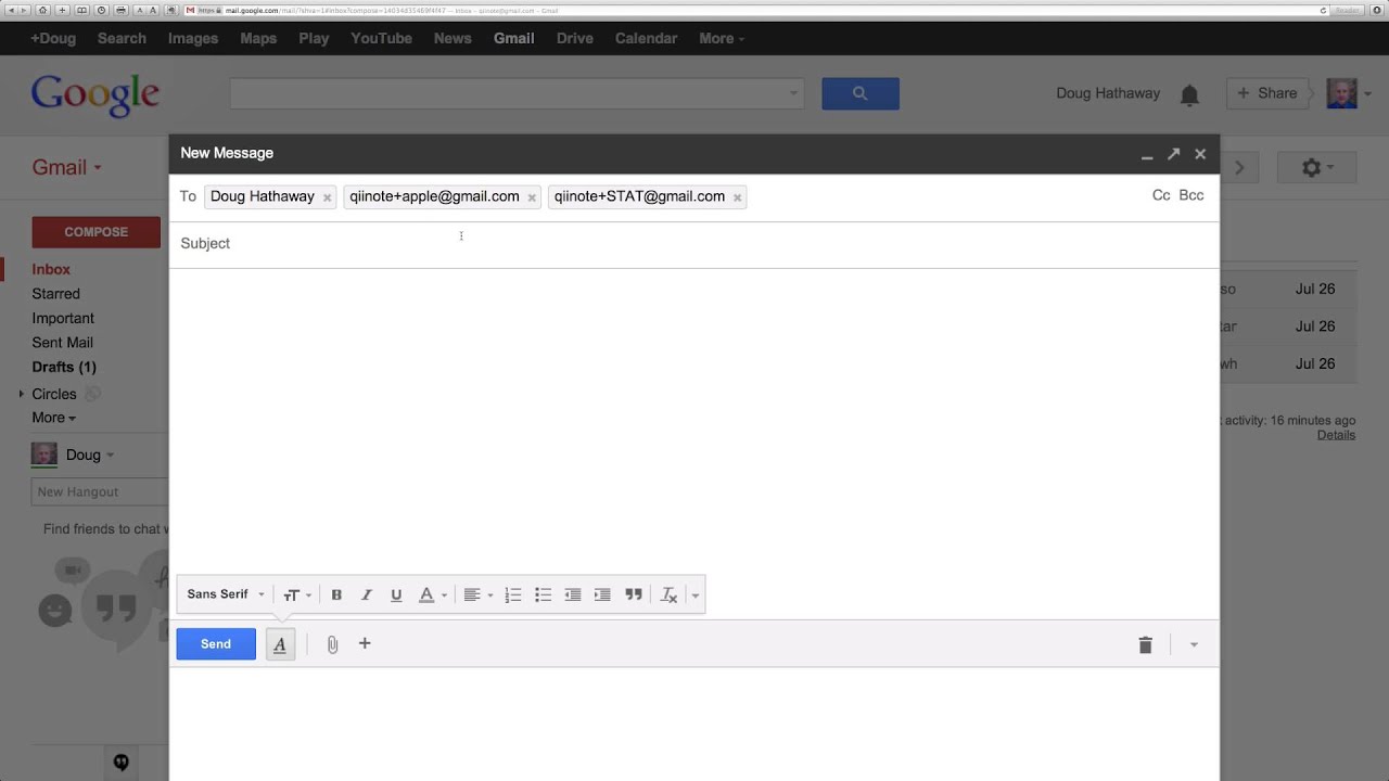 Gmail Tips Automatic Alias Youtube