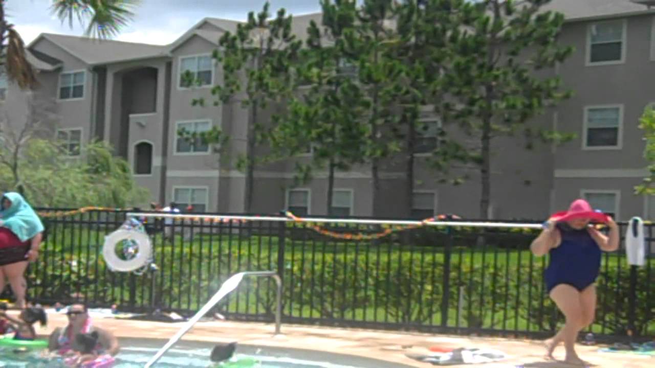 7-6-13 FUN POOL PARTY LIMBO CONGALINE HOOPS DANCES. - YouTube