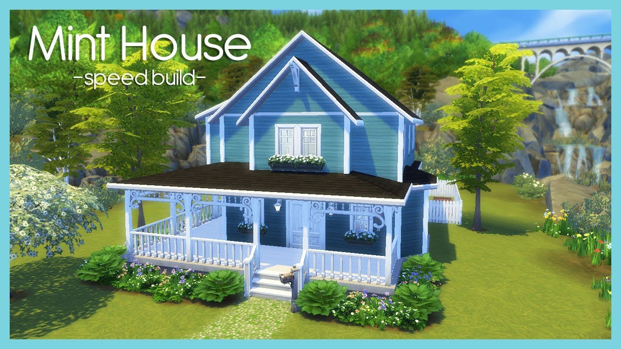 Mint House: Not So Berry Challenge | The Sims 4 Speed Build - YouTube