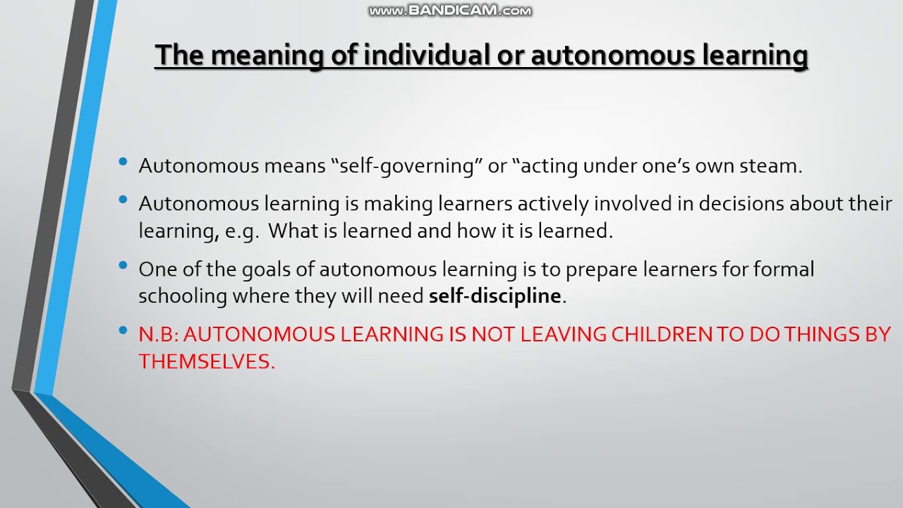 Art and Science of teaching Level 2 Autonomous learning part 1 - YouTube