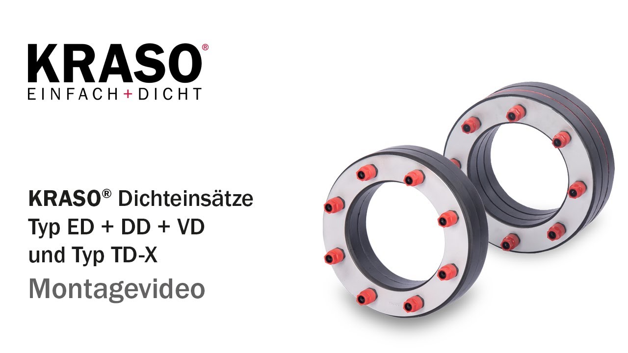 Montagevideo Kraso Dichteinsatz Typ Ed Dd Vd Td X Mpa Geprüft