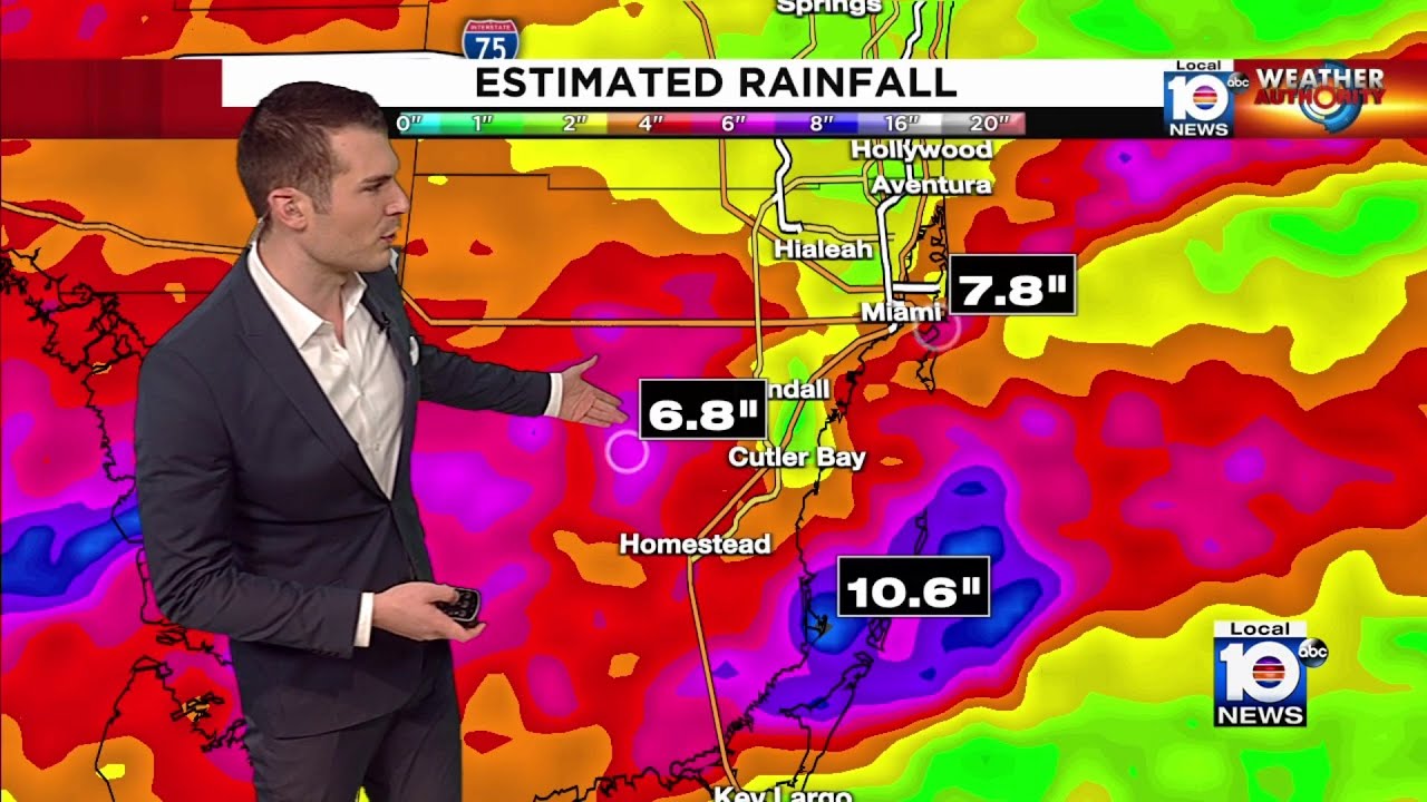 FPL Turkey Point gets over 10 inches of rain - YouTube