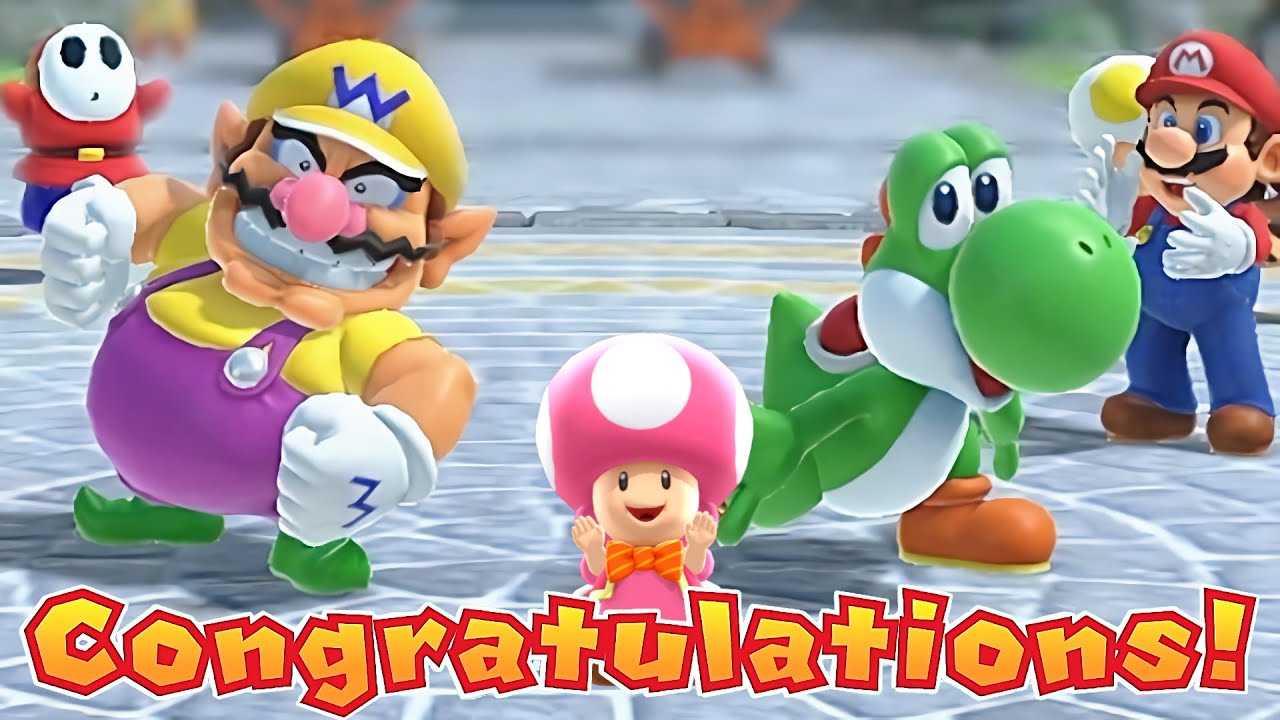 Mario Party Superstars Tag Match Wario and Yoshi vs Mario and Luigi ...