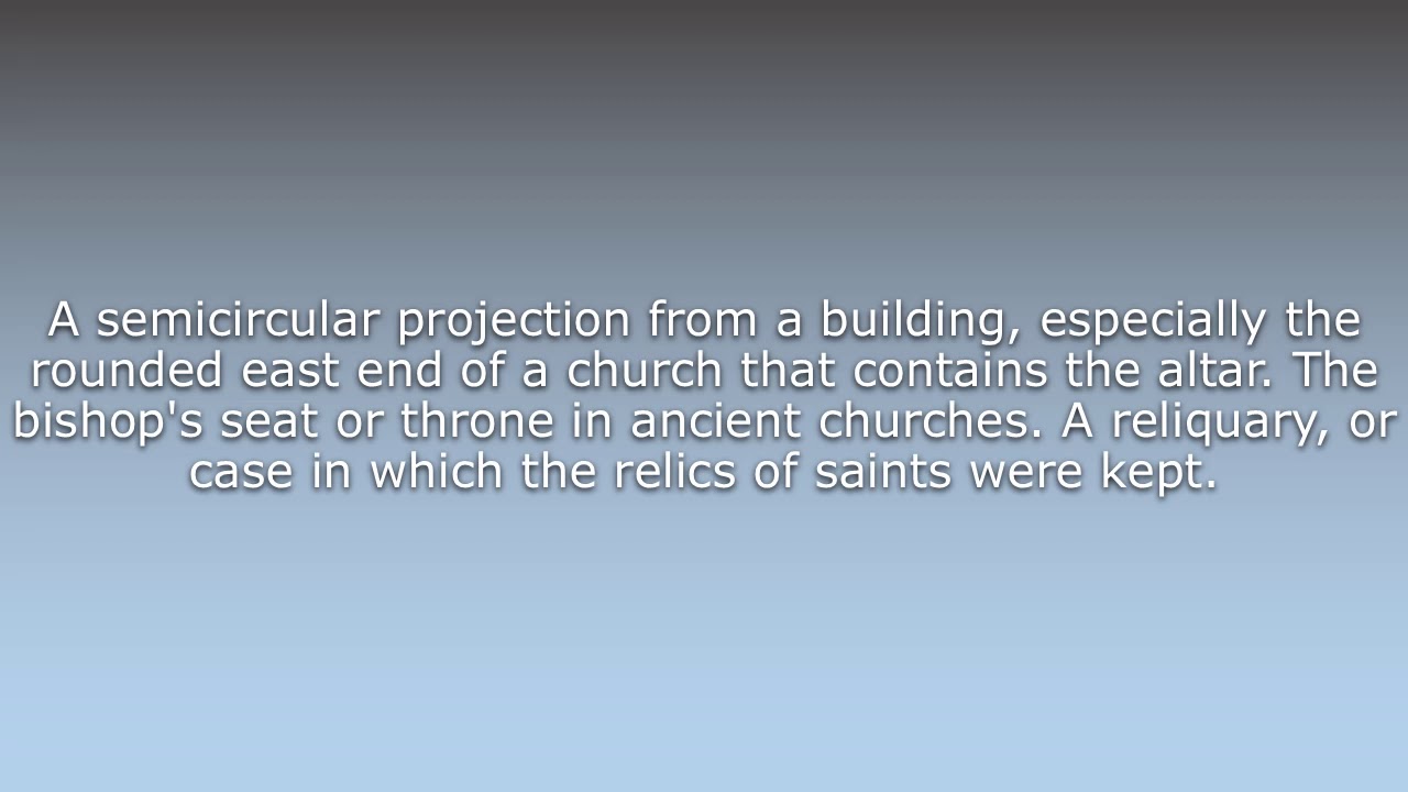 What does Apse mean? - YouTube