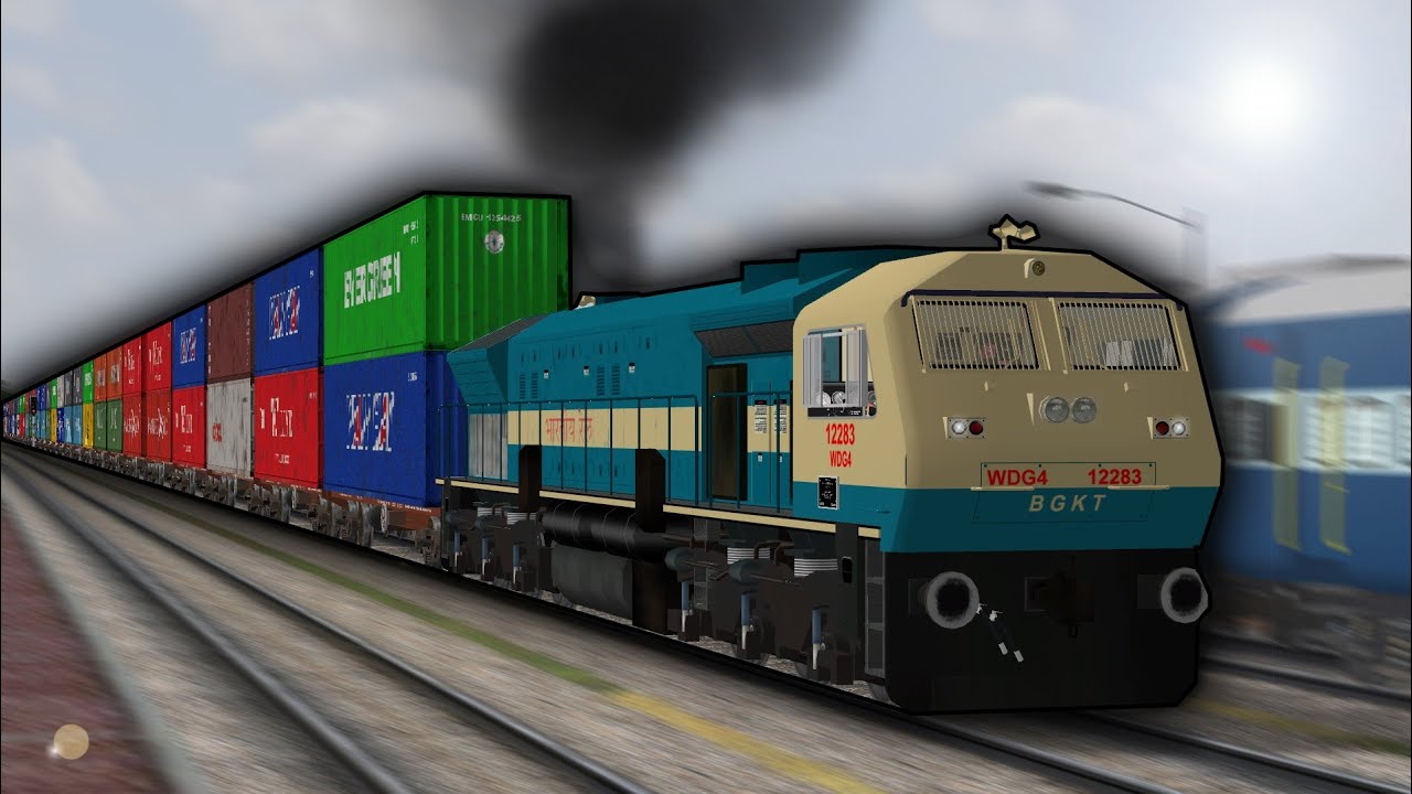 India's Tallest Train : Monstrous Double Stack Container Train with ...