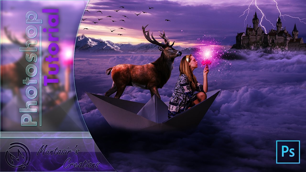 Photoshop Manipulation Tutorial - Paper Boat - YouTube