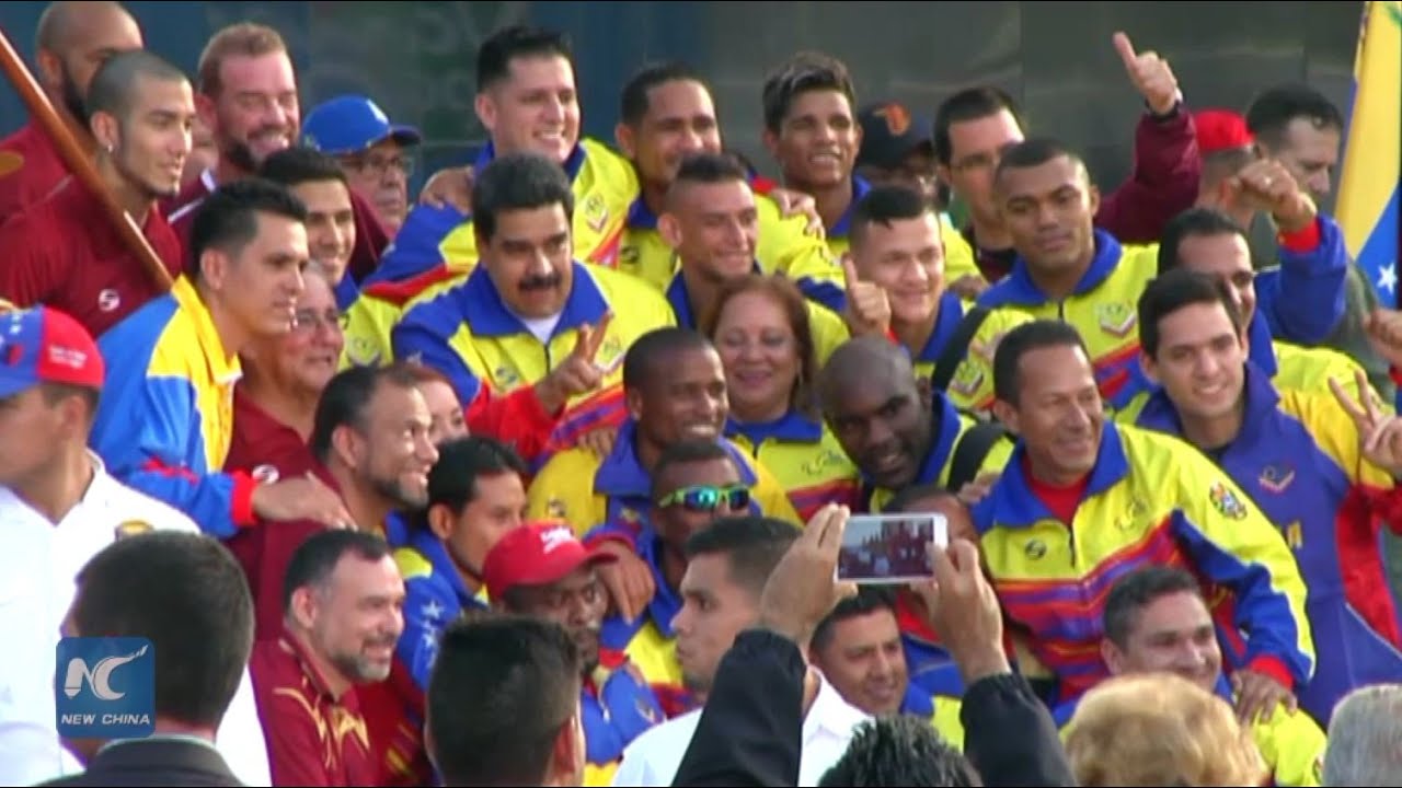 Venezuela holds ceremony to honor national team to Rio Olympics - YouTube