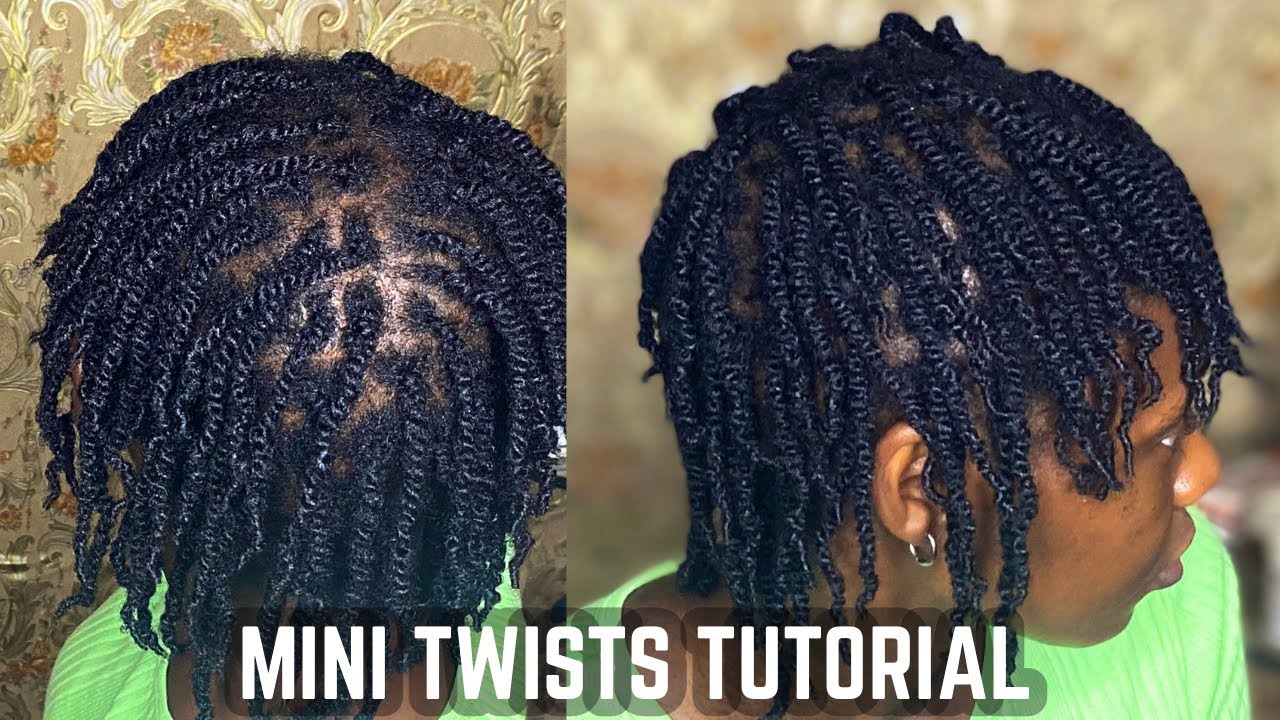 How to: MINI TWISTS on short 4c Natural Hair| Protective style # ...