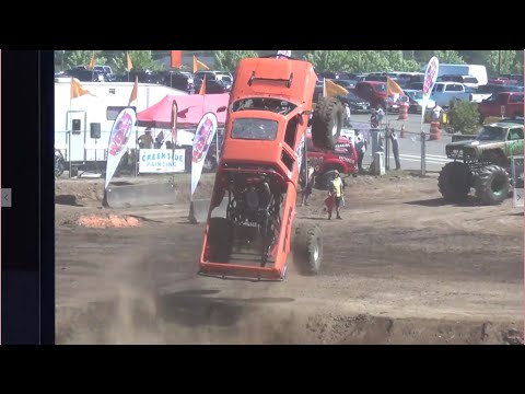 Wolfpack Mega Trucks freestyle Sat & Sun.@ Clark County Fair 2016 - YouTube